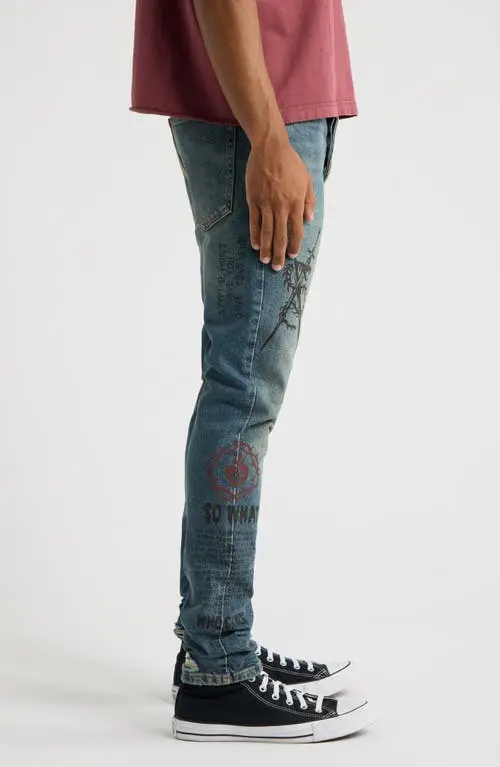 Ksubi Van Winkle Billy Blue Skool Skinny Jeans