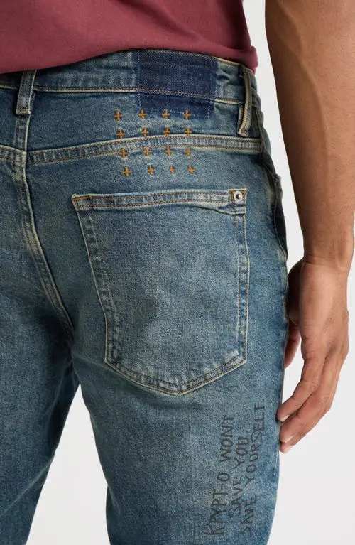 Ksubi Van Winkle Billy Blue Skool Skinny Jeans