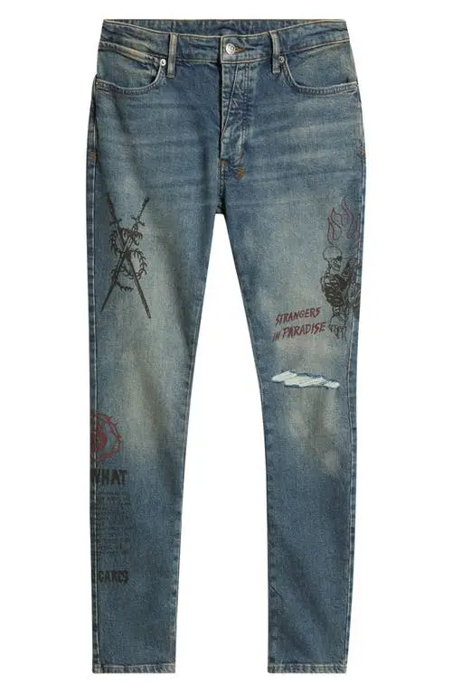 Ksubi Van Winkle Billy Blue Skool Skinny Jeans