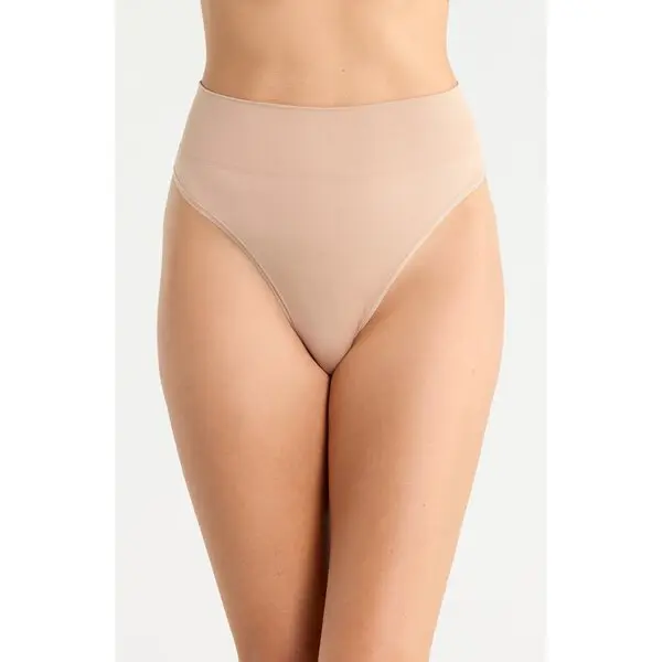 Nordstrom Seamless Thong - Tan Warm