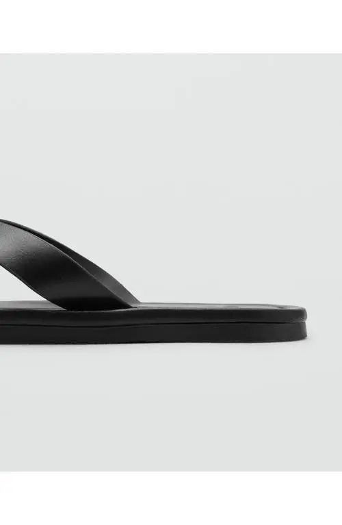 Mango Leather Flip Flop