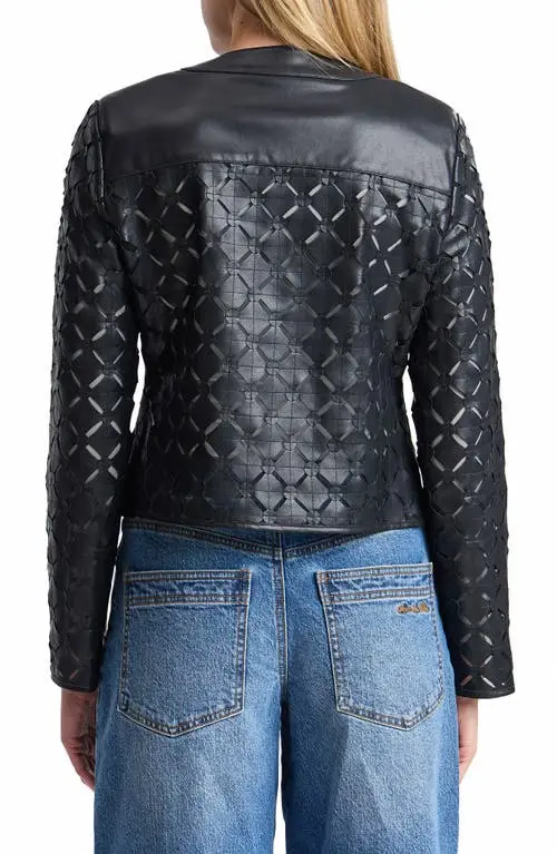 Bagatelle Laser-cut Faux Leather Jacket