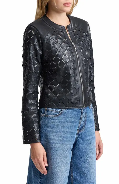 Bagatelle Laser-cut Faux Leather Jacket