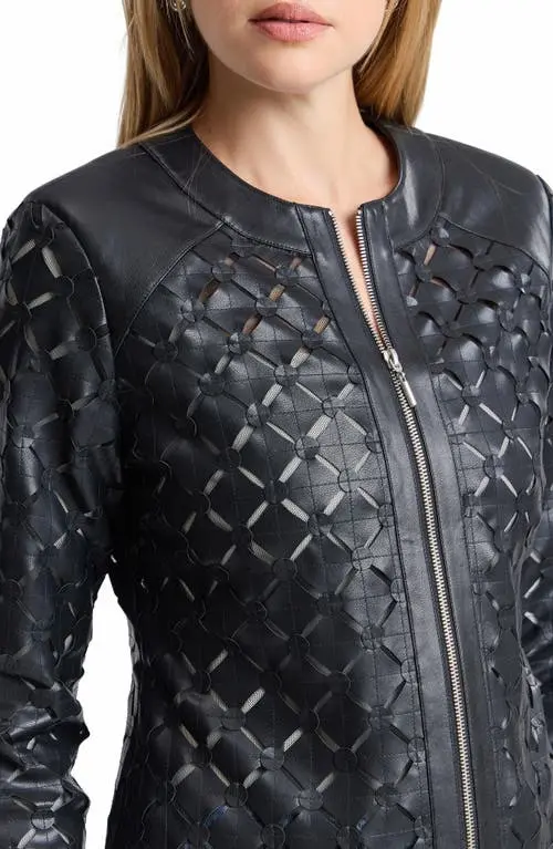 Bagatelle Laser-cut Faux Leather Jacket