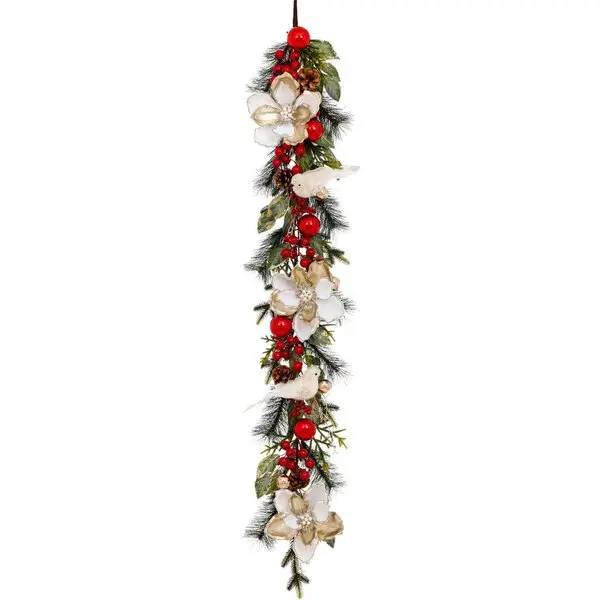 MARK ROBERTS Christmas Bird And Magnolia Garland