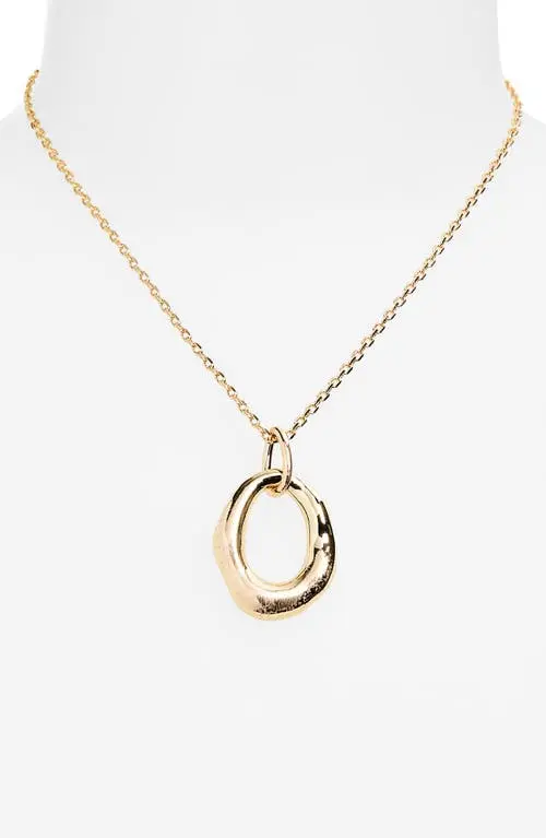 PANACEA Hammered Circle Pendant Necklace