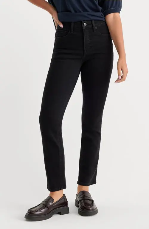Good American Good Legs High Waist Straight Leg Jeans - Black001