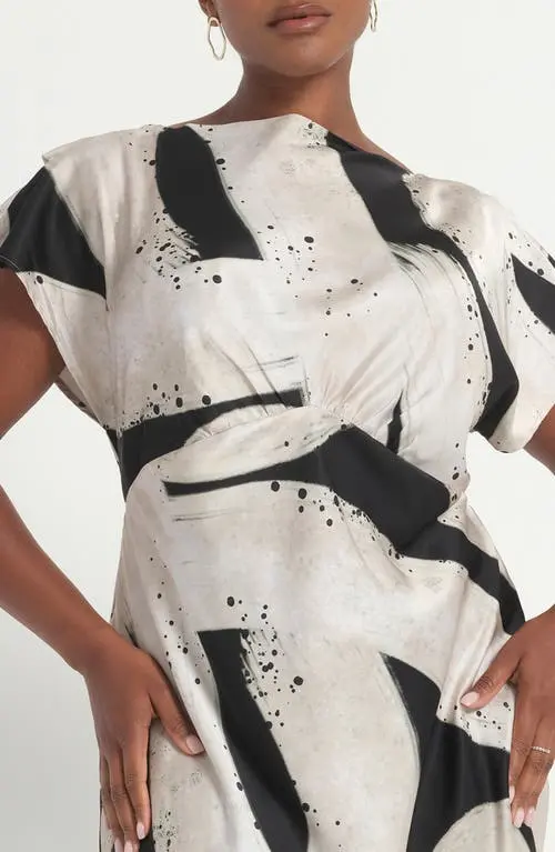 ESTELLE Drew Satin Midi Dress