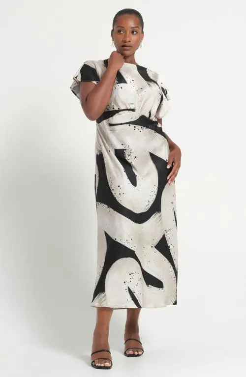 ESTELLE Drew Satin Midi Dress