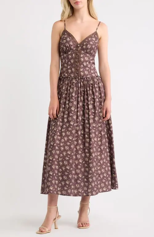 Lulus Lotta Lace Floral Dress
