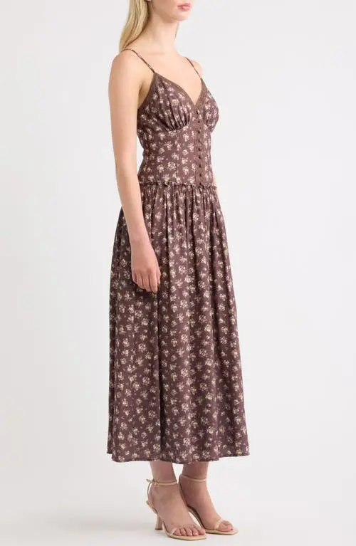 Lulus Lotta Lace Floral Dress