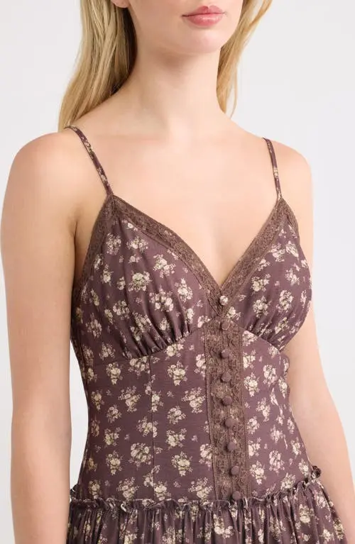 Lulus Lotta Lace Floral Dress