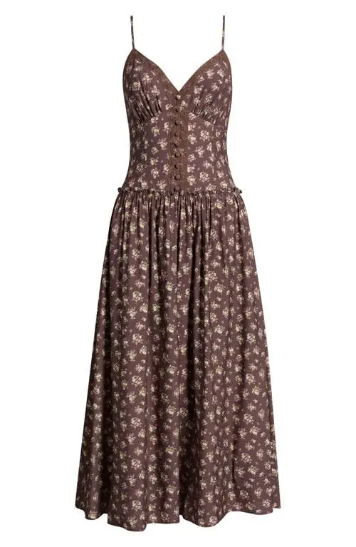 Lulus Lotta Lace Floral Dress