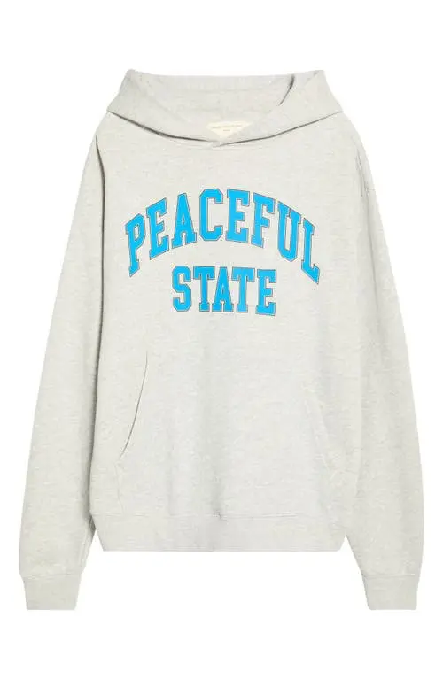 MUSEUM OF PEACE & QUIET Peaceful Cotton Fleece Hoodie - Ash