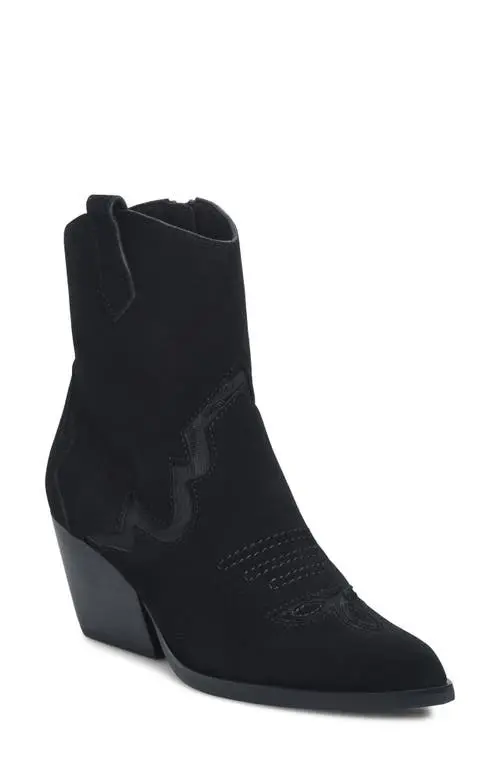 Kork-Ease® Dallas Western Bootie - Black Suede