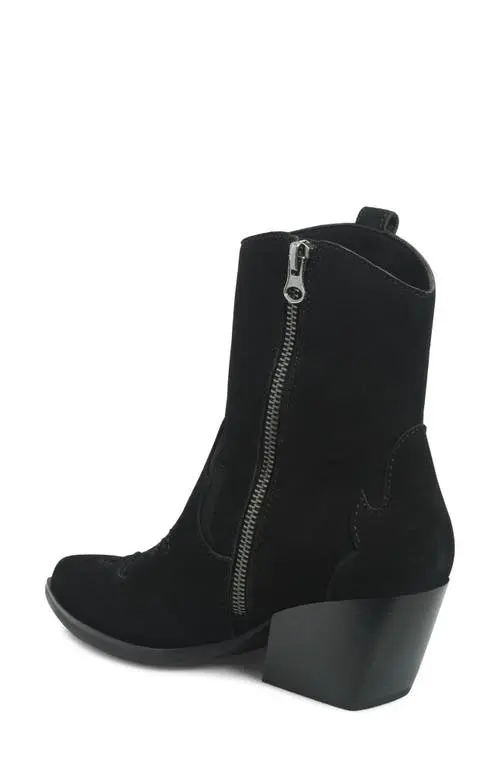 Kork-Ease® Dallas Western Bootie - Black Suede