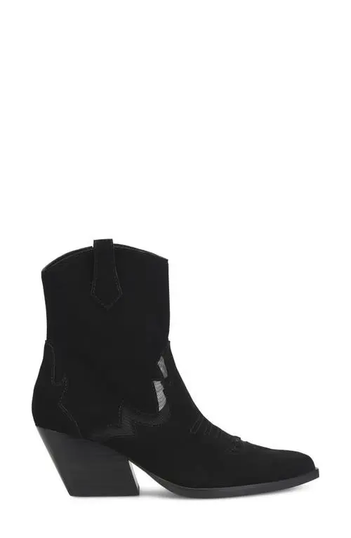 Kork-Ease® Dallas Western Bootie - Black Suede