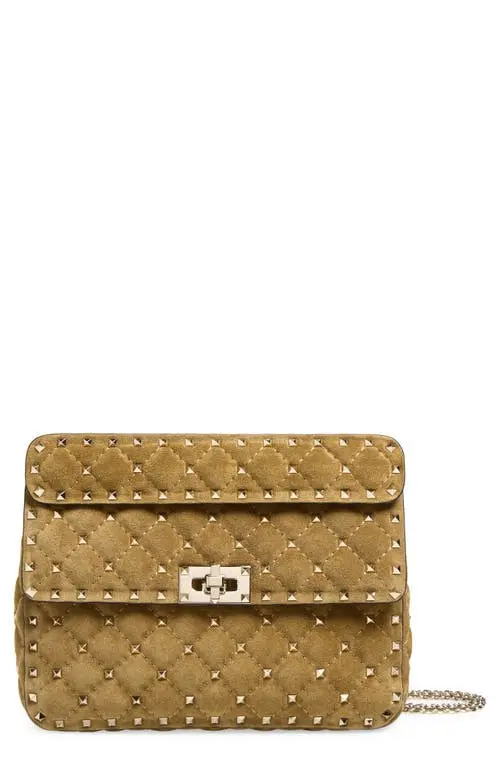 Valentino Garavani Medium Rockstud Shoulder Bag - Beige