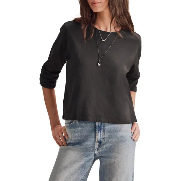 Splendid Louisa Long Sleeve Tee - Black
