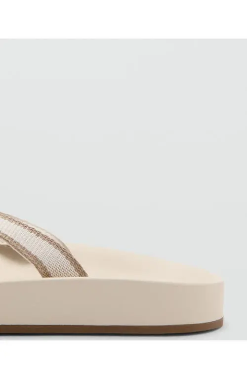 Mango Stripe Flip Flop