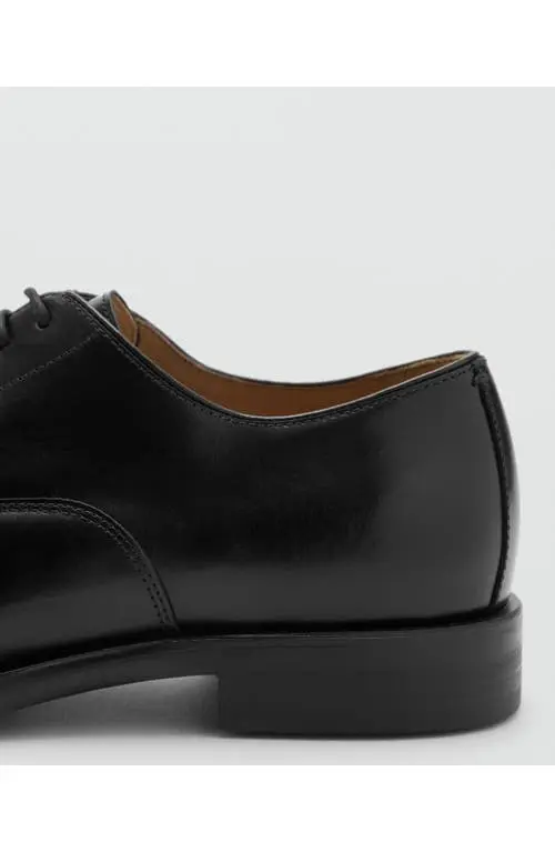 Mango Leather Oxford - Black