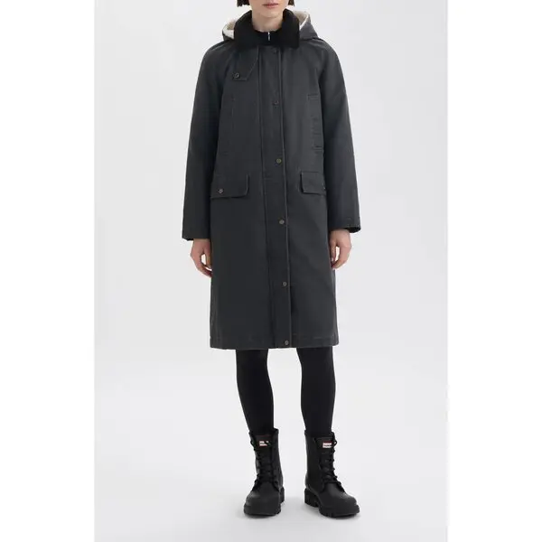 Hunter Ellie Coated Padded Longline Coat
