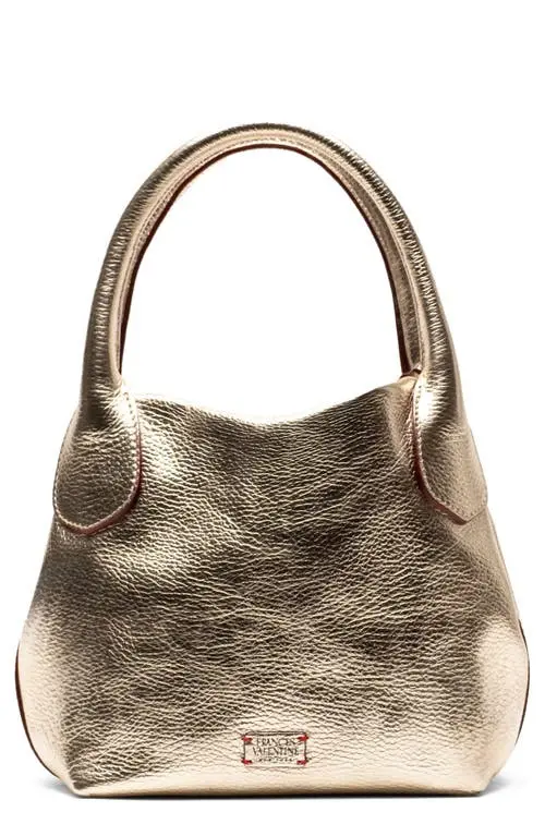 FRANCES VALENTINE Sweet Pea Mini Metallic Leather Handbag