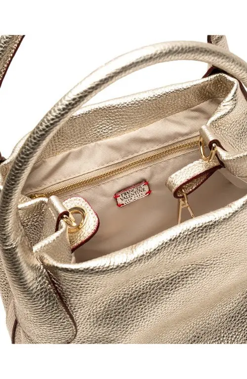 FRANCES VALENTINE Sweet Pea Mini Metallic Leather Handbag