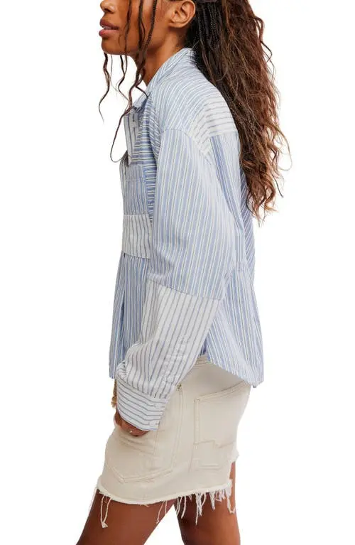 Free People Annie Striped Babydoll Shirt