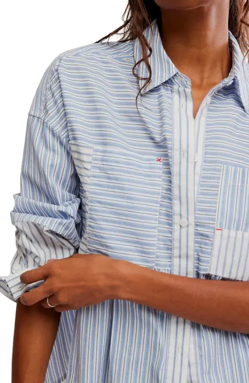 Free People Annie Striped Babydoll Shirt
