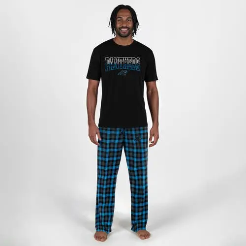 CONCEPTS SPORT Carolina Panthers Highland Sleep Set - Black