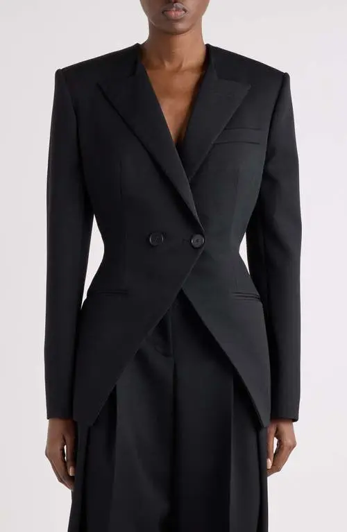 Givenchy Cutaway Wool Jacket - Black