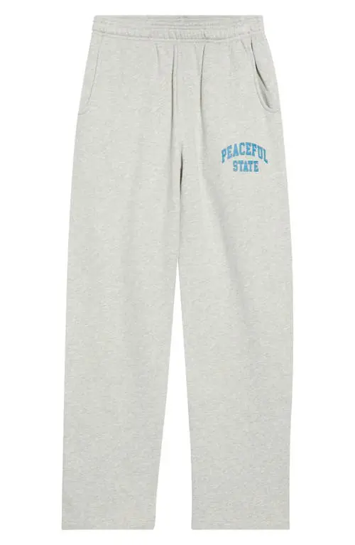 MUSEUM OF PEACE & QUIET Peaceful Cotton Fleece Sweatpants - Ash