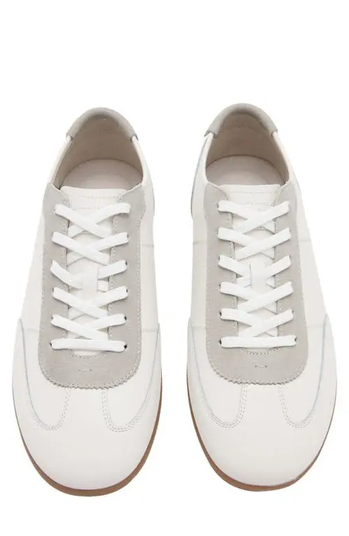 Mango Mixed Leather Low Top Sneakers