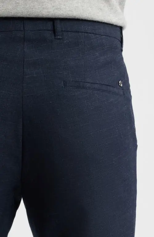BOSS Genius Slim Fit Wool And Linen Trousers