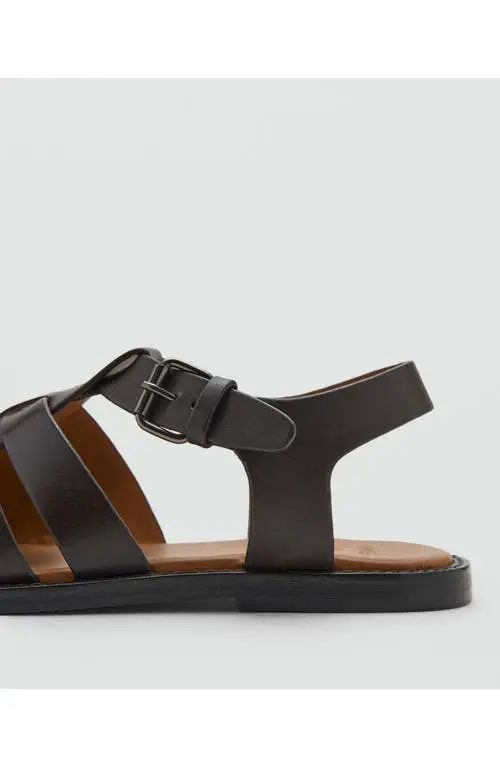 Mango Leather Fisherman Sandals