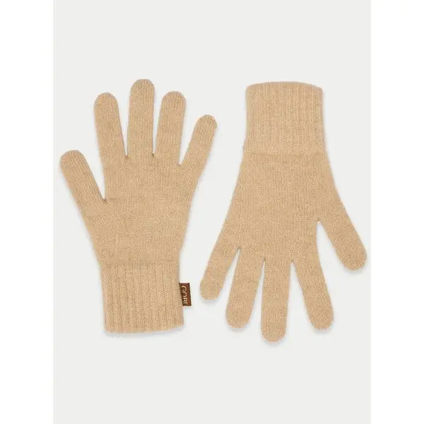 Gobi Cashmere Essential Knit Cashmere Gloves - Beige