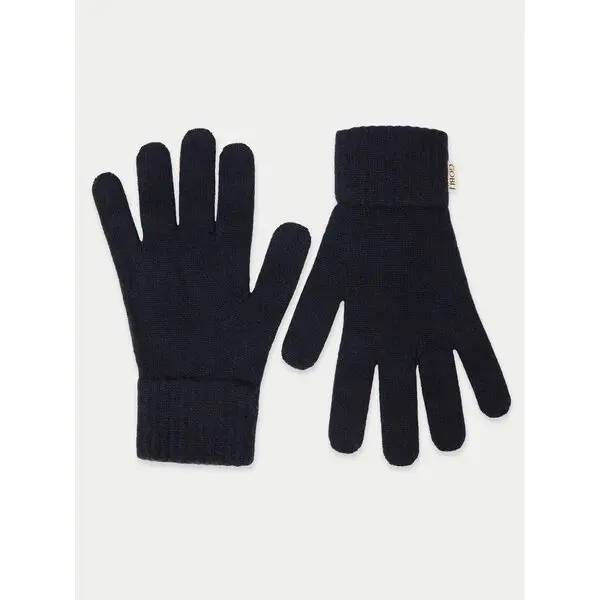 Gobi Cashmere Essential Knit Gloves - Black