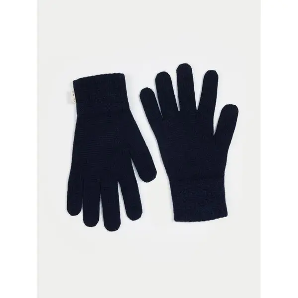 Gobi Cashmere Essential Knit Gloves - Navy Blazer