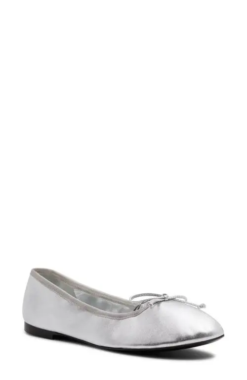 STUART WEITZMAN Nia Ballet Flat - Silver/silver