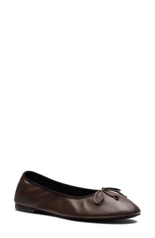 STUART WEITZMAN Nia Ballet Flat - Walnut/walnut/vanilla