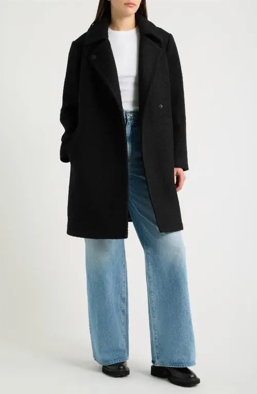 Bernardo Boucle Coat - Dk Heather Grey