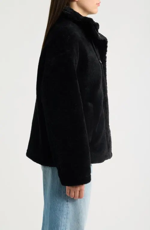 Bernardo Faux Fur Shearling Jacket - Black