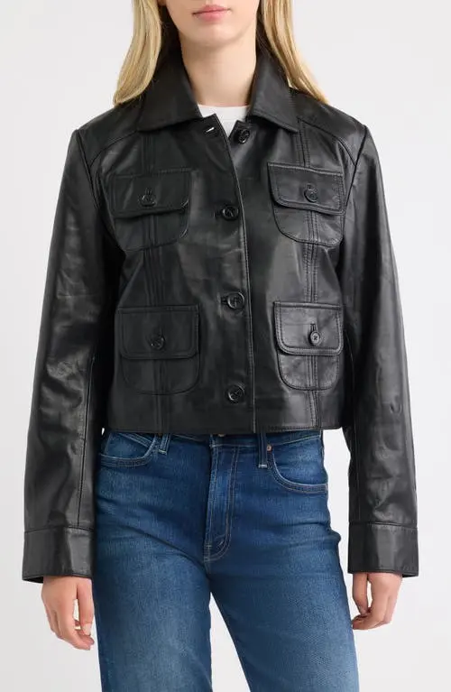 Bernardo Short Leather Jacket