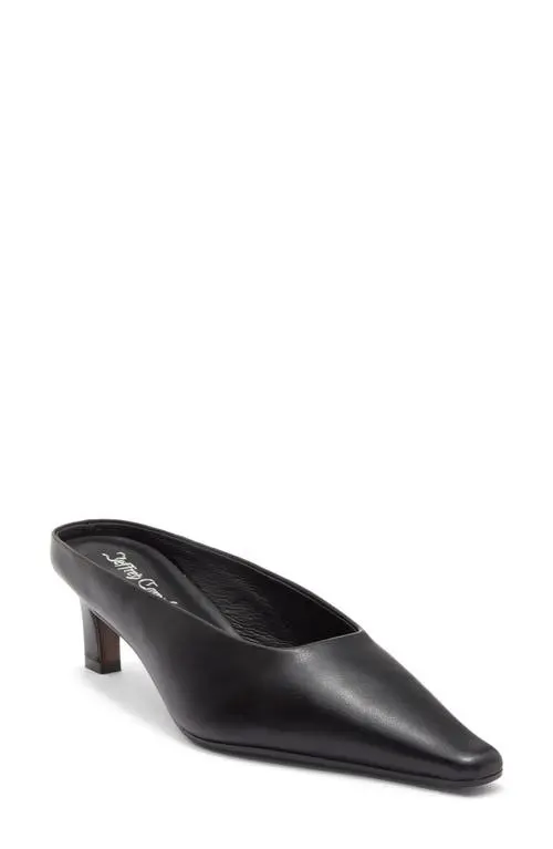 Jeffrey Campbell Murmur Leather Pointed Toe Mule - Black