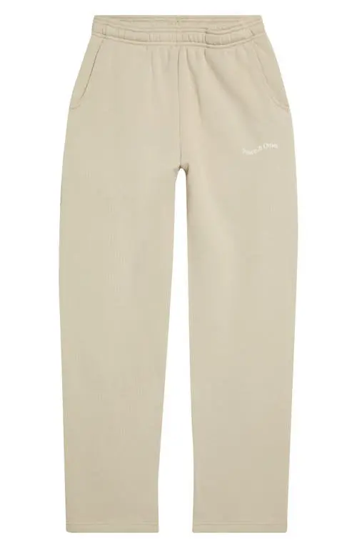 MUSEUM OF PEACE & QUIET Stencil Cotton Fleece Sweatpants - Taupe