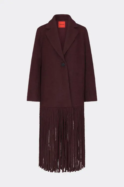 SIMONMILLER Vero Fringe Coat - Bordeaux
