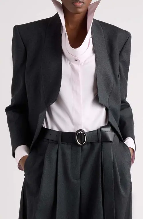Givenchy Reverse Lapel Wool Jacket - Dark Grey