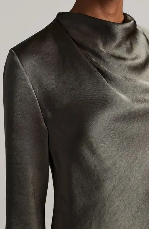 Vince Draped Cowl Neck Long Sleeve Top