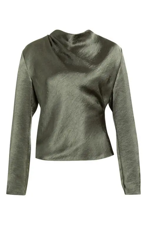 Vince Draped Cowl Neck Long Sleeve Top